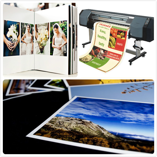 240g Resin Coated Photo Paper Roll , Inkjet Printing RC Glossy Photo Paper