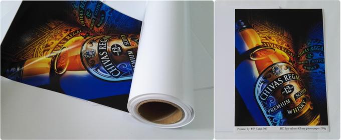 Glossy Latex Photo Paper 230 Gram , Latex Media Roll Paper Resin Coated