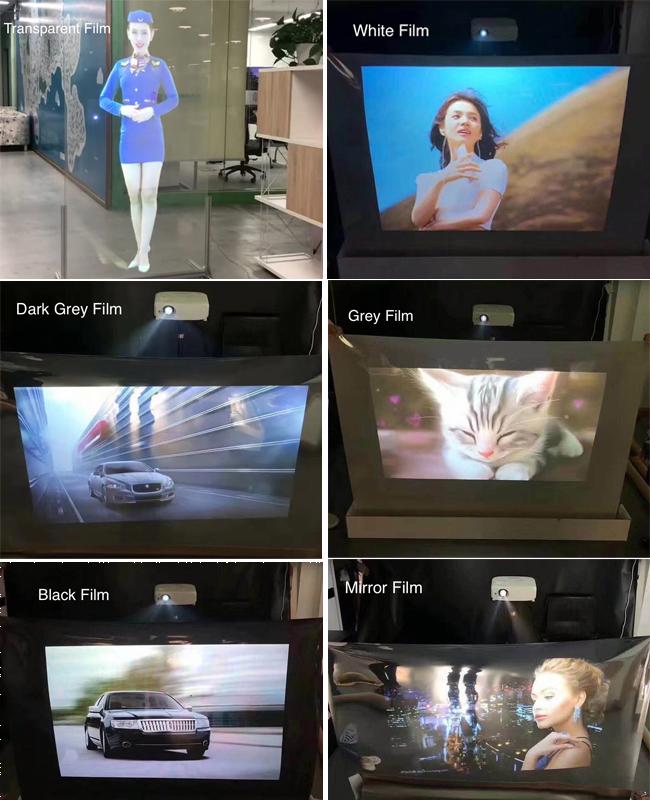 Transparent Adhesive Holographic Rear Projection Film for Glass and Acrylic