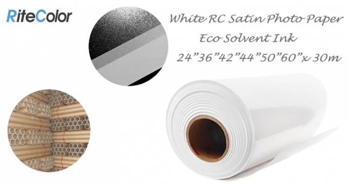 Waterproof 260gsm RC Satin Photo Paper Roll , Resin Coated Photo Paper ...