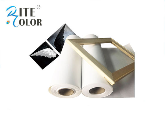 Glossy Solvent Inkjet Printable Canvas Paper Roll 360Gsm 100% Waterproof