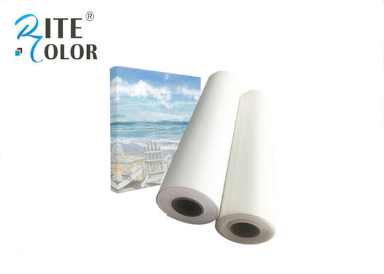 Glossy Solvent Inkjet Printable Canvas Paper Roll 360Gsm 100% Waterproof